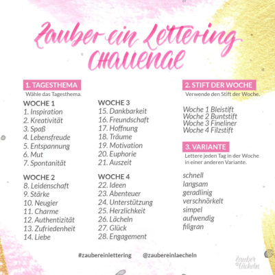 Februaraktion Lettering Challenge: Zauber ein Lettering
