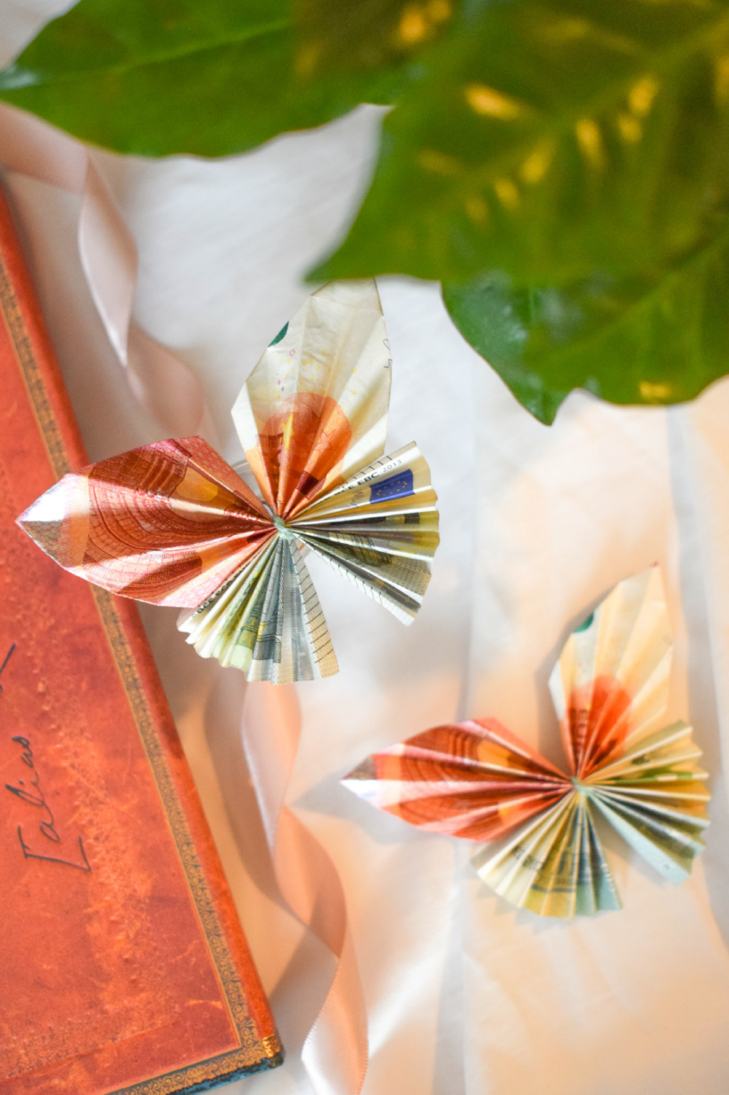 Geldscheine falten als Schmetterling: Ein schönes Geldgeschenk